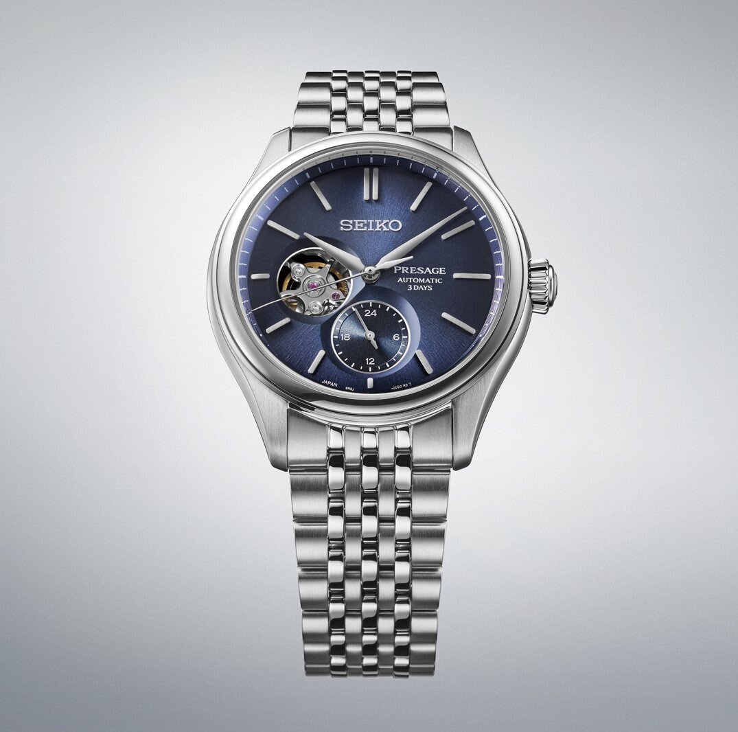 Seiko Presage Classic Series Automatic Open Heart SPB527J1 "Ai-Iro ...
